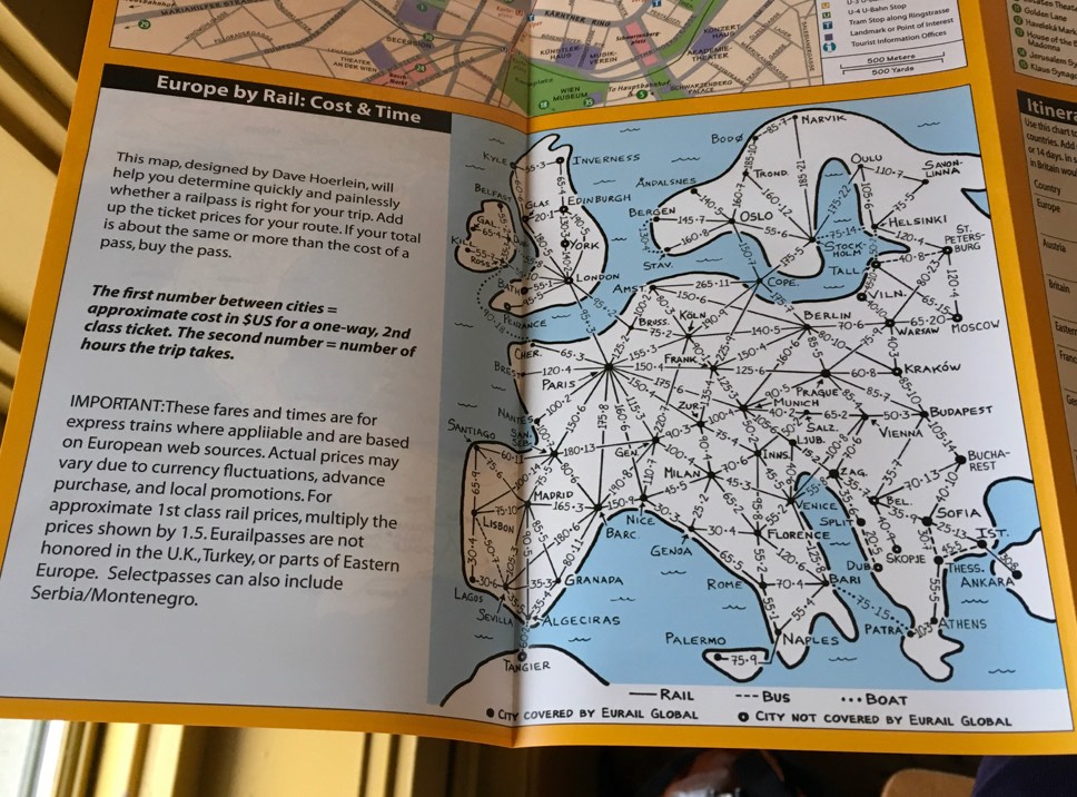 Paper map to plan rail adventure: Rick Steves vs. Streetwise Europe for ...